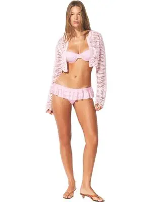SKIMS Crochet Cropped Cardigan - Cherry Blossom