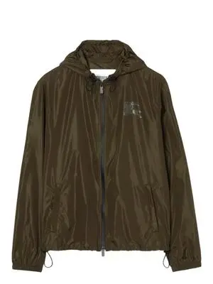 Burberry Equestrian Knight Hooded Jacket - Swamp Green