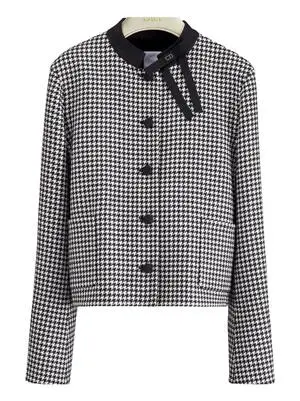DIOR Dior Cropped Jacket With Houndstooth Pattern And Bow Detail