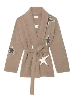 ZADIG&VOLTAIRE Zadig & Voltaire Star Intarsia Belted Cardigan