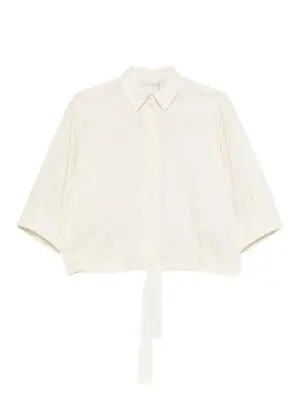 FORTE_FORTE Forte Forte Turn-Down Collar Shirt With Curved Hem