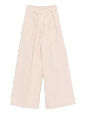 FORTE_FORTE Wide Leg Elastic Waist Pants - Pink