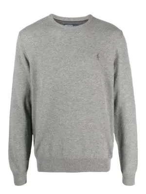 Polo Ralph Lauren Embroidered Knit Jumper - Gray