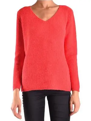 Ermanno Scervino V-neck Ribbed Sweater - Orange