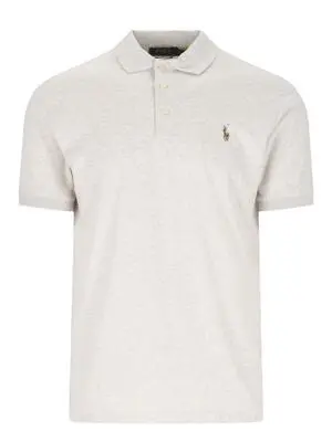 Polo Ralph Lauren Logo Embroidered Short-sleeved Polo Shirt - Grey