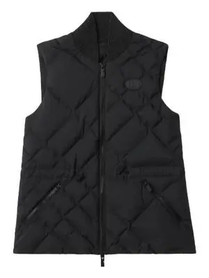 Burberry Quilted Padded Vest With Drawstring Waist - Black