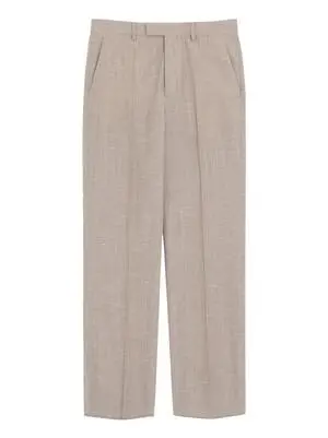 Valentino Garavani Boutonné Wool Trousers - Nude