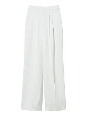 TWINSET Pleated Wide-leg Trousers - White