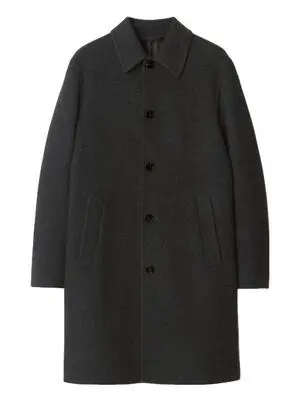 Burberry Mid-length Wool Car Coat - Charcoal Grey