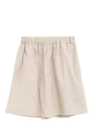 BASERANGE Striped Relaxed Fit Shorts - Neutral/white