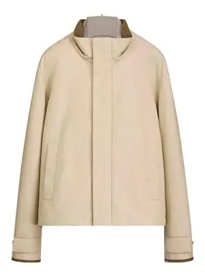 Dior Embroidered Stand-up Collar Jacket - Beige