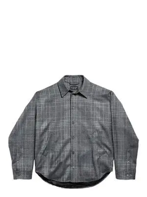 Balenciaga Tartan Overshirt - Grey