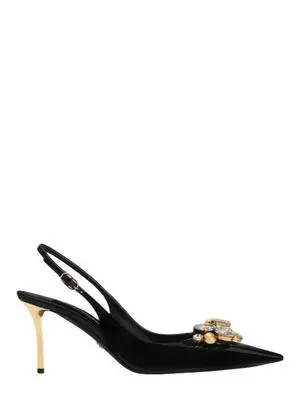 DOLCE & GABBANA Dolce & Gabbana 75mm Crystal-Embellished Slingback Pumps