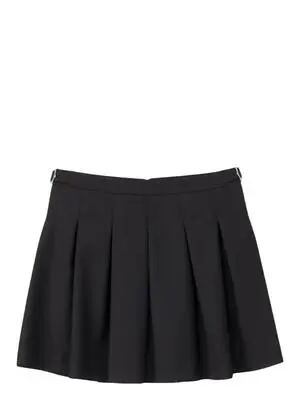 DUNST Dunst Buckle Pleated Mini Skirt