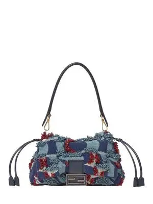 FENDI Fendi Mamma Baguette Medium Beaded Shoulder Bag