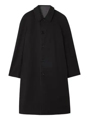 Burberry Reversible Check Wool Car Coat - Outline Blue/granite Grey