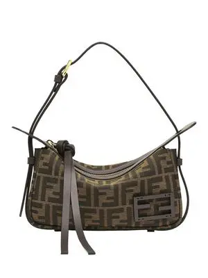 Fendi Ff Jacquard Mini Shoulder Bag - Brown