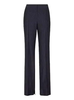 Fendi Multicolored Pinstriped Wool Pants - Black