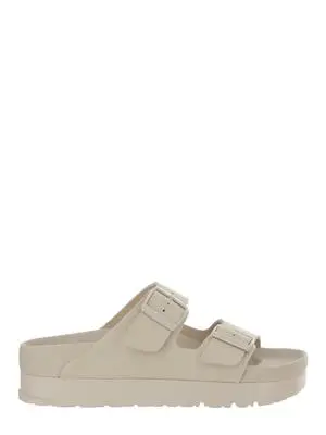BIRKENSTOCK Birkenstock Papillio Platform Leather Sandals Oyster Color