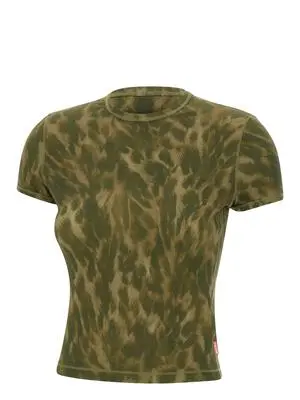 DIESEL® Diesel Animal-Print Stretch Jersey T-Shirt