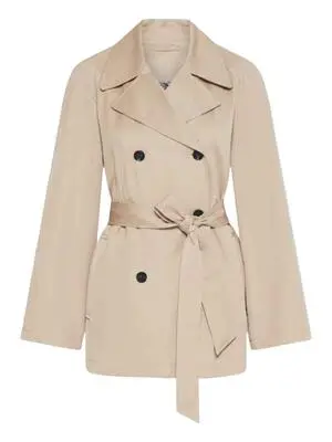 Marella Double-breasted Trench Coat - Nude
