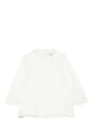 FARM RIO Farm Rio Palm Tree Lace Trim Top