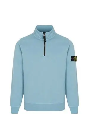 STONE ISLAND Stone Island Half-Zip Hoodie With Stand Collar