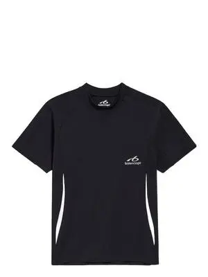Balenciaga Techwear Short Sleeve T-shirt - Navy/white