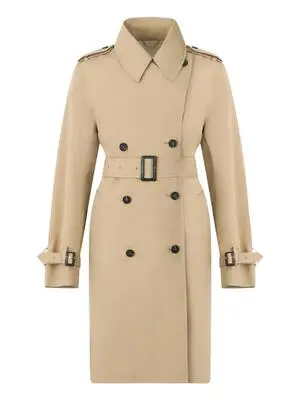 SAVE THE DUCK Collared Long-sleeved Trench Coat - Nude