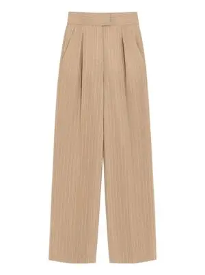 Valentino Garavani Valentino Faded Pinstripe Wide Leg Trousers No