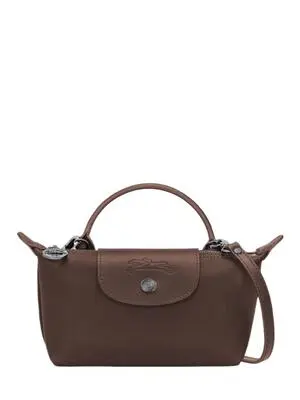Longchamp Top Handle Shoulder Bag - Mocha