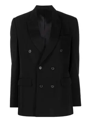Wardrobe.NYC Double-breasted Wool Blazer - Black
