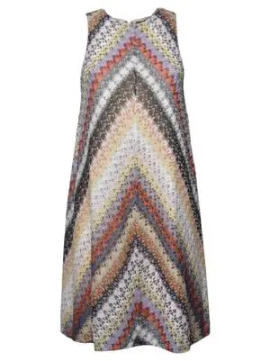 Missoni Lamé Sleeveless Mini Dress - Gray