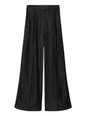 ALLSAINTS Charley Relaxed Fit Linen Blend Pants - Black