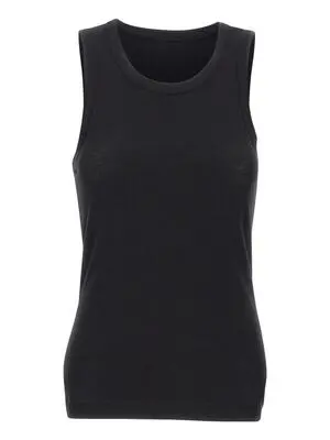 ENTIRE STUDIOS Sleeveless Round Neck Top - Black