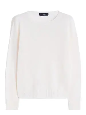 Max Mara Crewneck Knitted Jumper - White