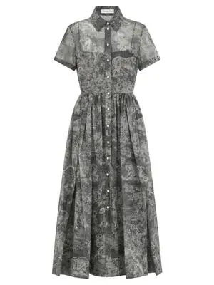 Dior Iviera Mid-length Shirtdress - Gray