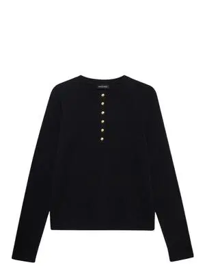ANINE BING Anine Bing Alessia Button-Up Long Sleeve T-Shirt