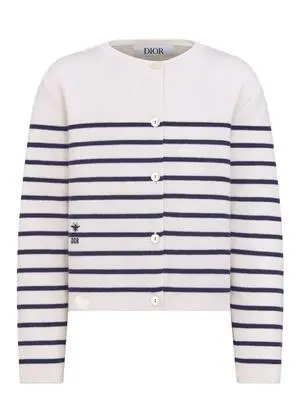 Dior Long-sleeved Knitted Cardigan - Ivory