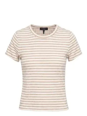 RAG  BONE Rag & Bone Striped Crewneck T-shirt - White