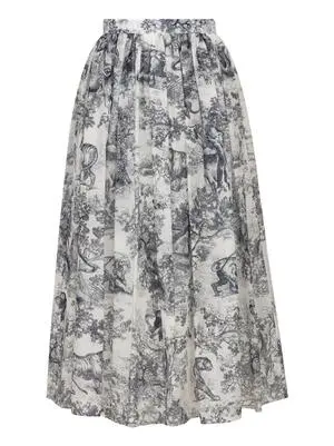 Dior Mid-length Skirt With Pleated Hem - No