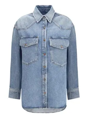 AGOLDE Lotta Denim Shirt - Blue