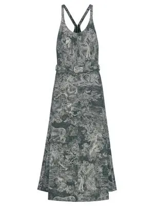 Dior Mid-length Belted Dress - Gray