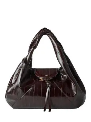 Fendi Fendi Hagfish Leather Bag Chestnut
