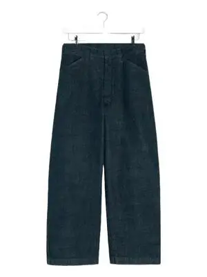 LEMAIRE Wide-leg Denim Jeans With Adjustable Strap - Denim Indigo
