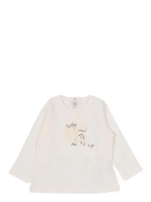 IL GUFO Bunny Print Long-sleeve T-shirt - White