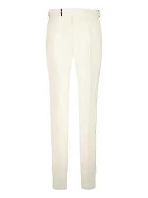 TOM FORD Off- Silk And Linen Tailored Trousers - White