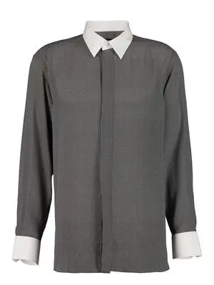 TOM FORD And White Mulberry Silk Button-up Shirt - Black