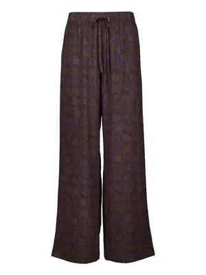 Matteau Marrakesh Silk Casual Trousers - Brown