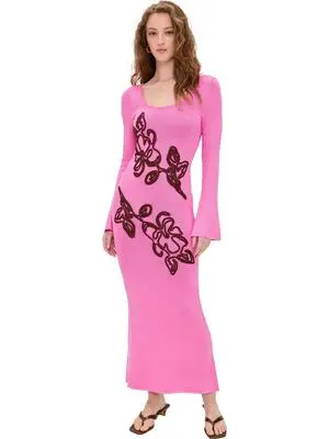 THE WOLF GANG Keiko Maxi Dress - Candy
